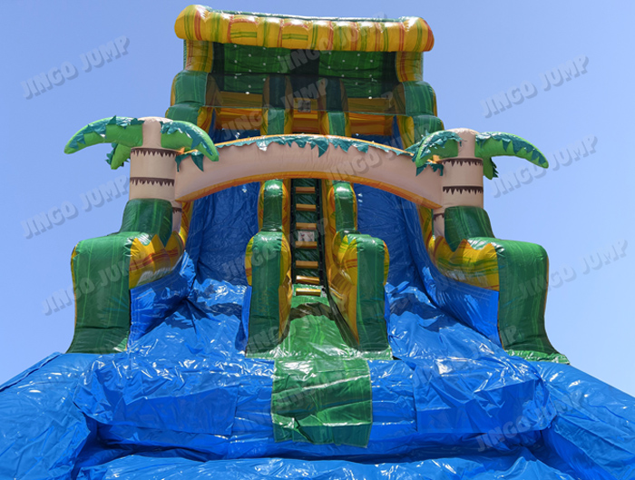 18 FT 2 Lane Tropical Wet-Dry Slide - Inflatable water slide for sale ...