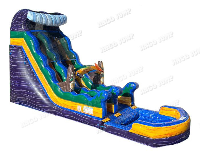 19 FT Hawaiian Wet and Dry Water Slide Inflatable water slide for sale ...
