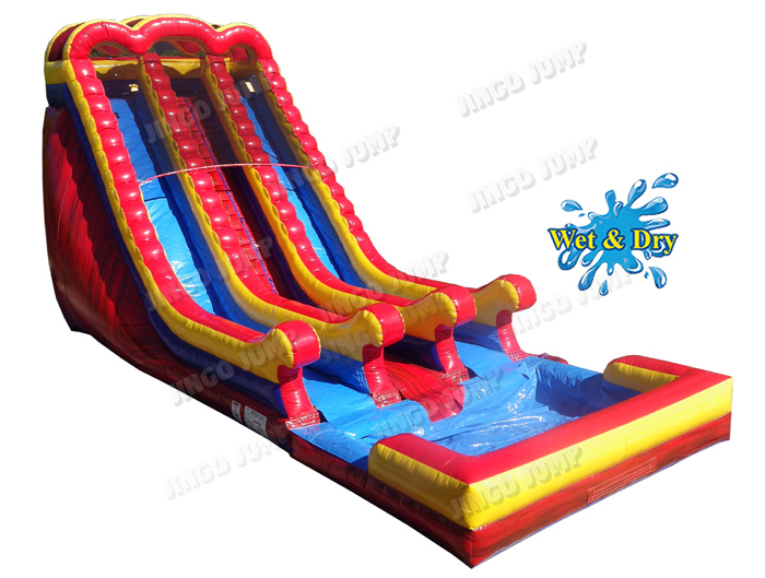 22 FT 2 Lane Unisex Wet-Dry Slide - Inflatable water slide for sale ...