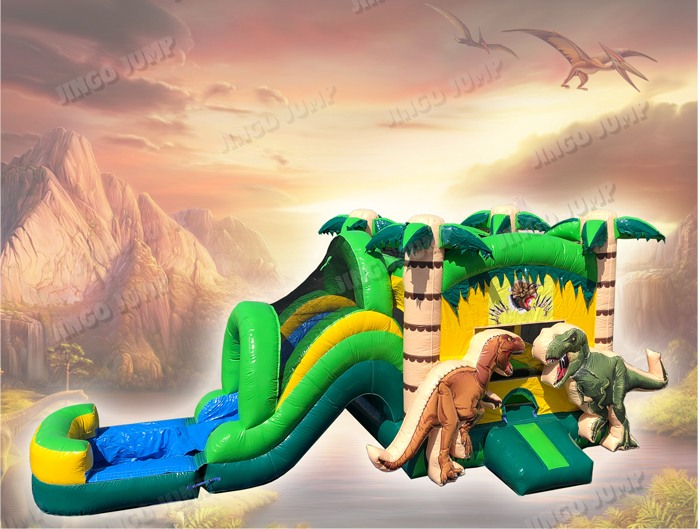 4 in 1 Dinosaur Combo ( Wet & Dry) - Inflatable combo for sale | Jingo ...